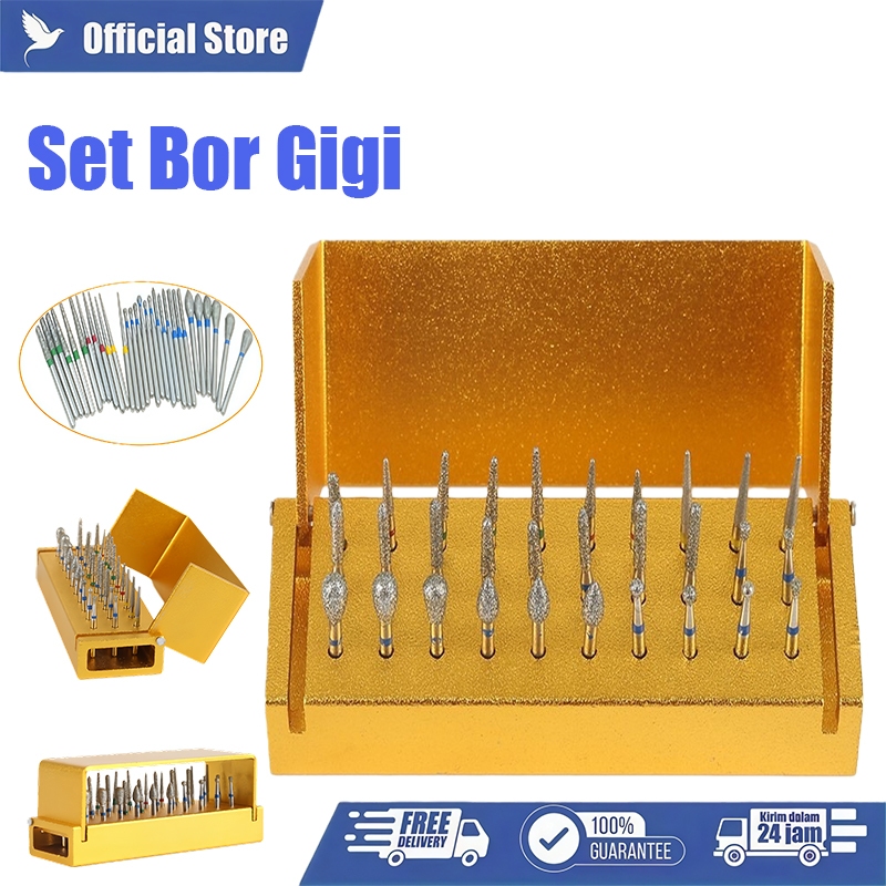 Jual 30pcs/Set Drill Pengkilap Gigi Bor Gigi Diamond Kecepatan Tinggi ...