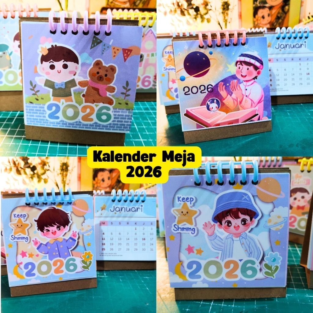 Jual Kalender Meja 2026 Motif Boy Lucu &Kalender Aesthetic – Mini Desk ...