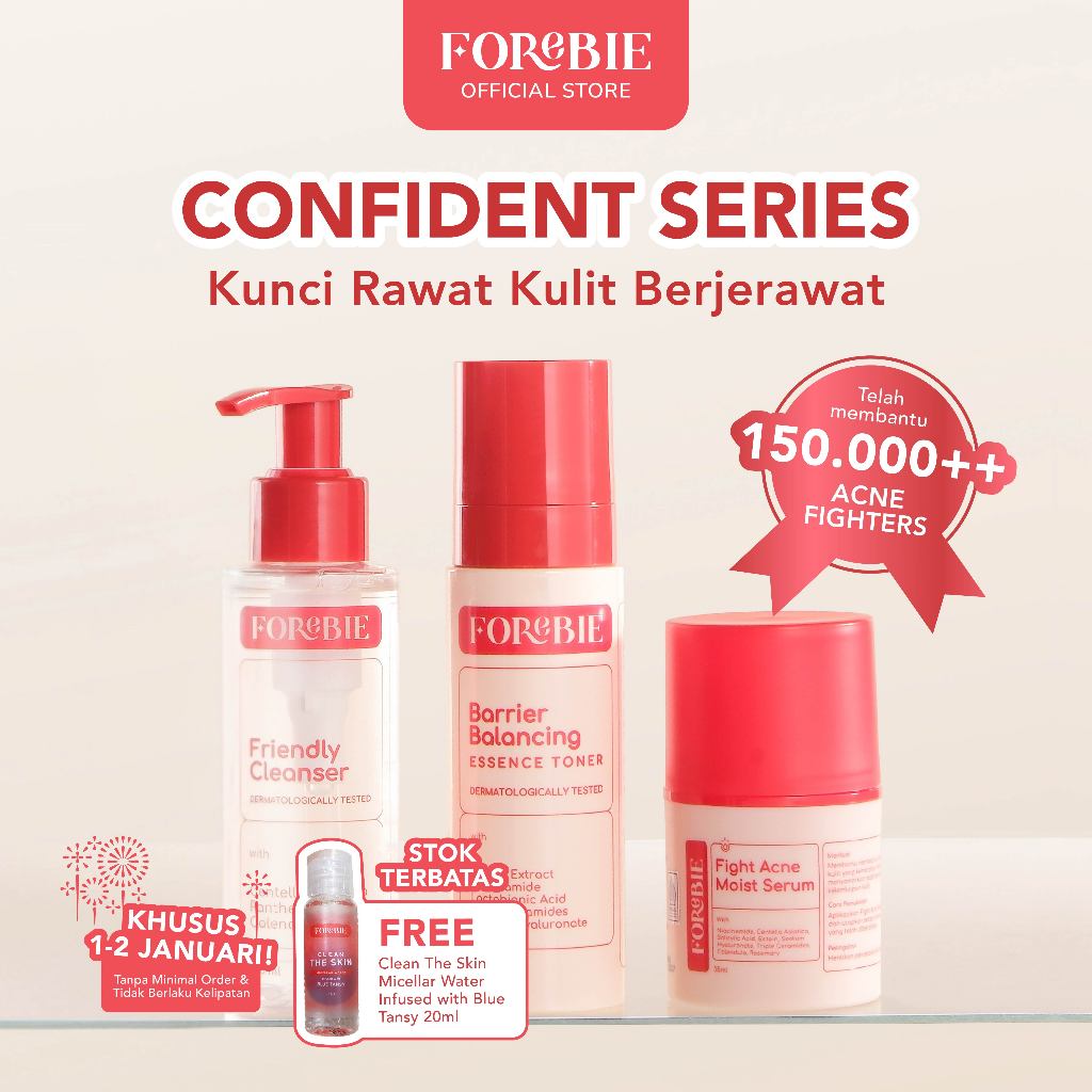 Jual FOREBIE CONFIDENT SERIES - 3 Produk Untuk Kulit Berjerawat ...