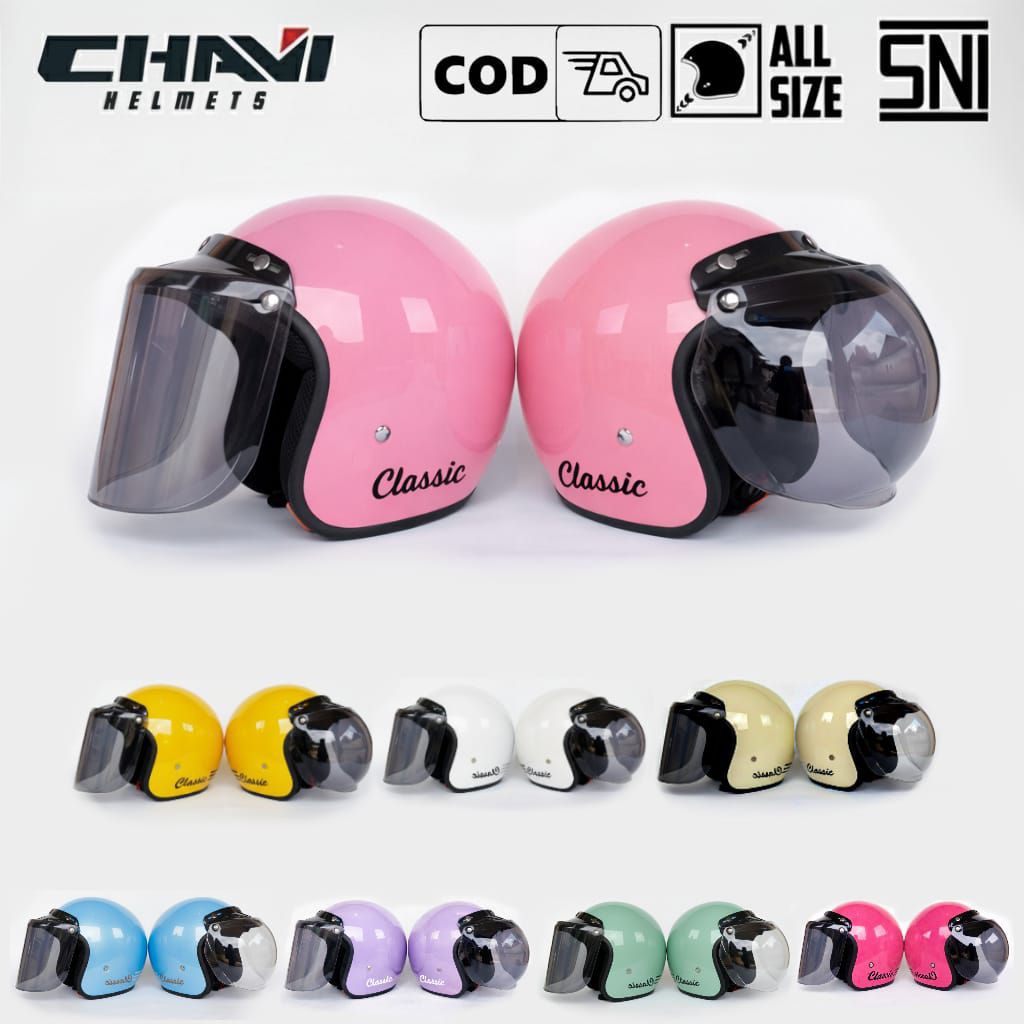 Jual HELM BOGO CLASSIC SNI DEWASA PASTEL – VISOR CEMBUNG/FLAT (SMOKE ...