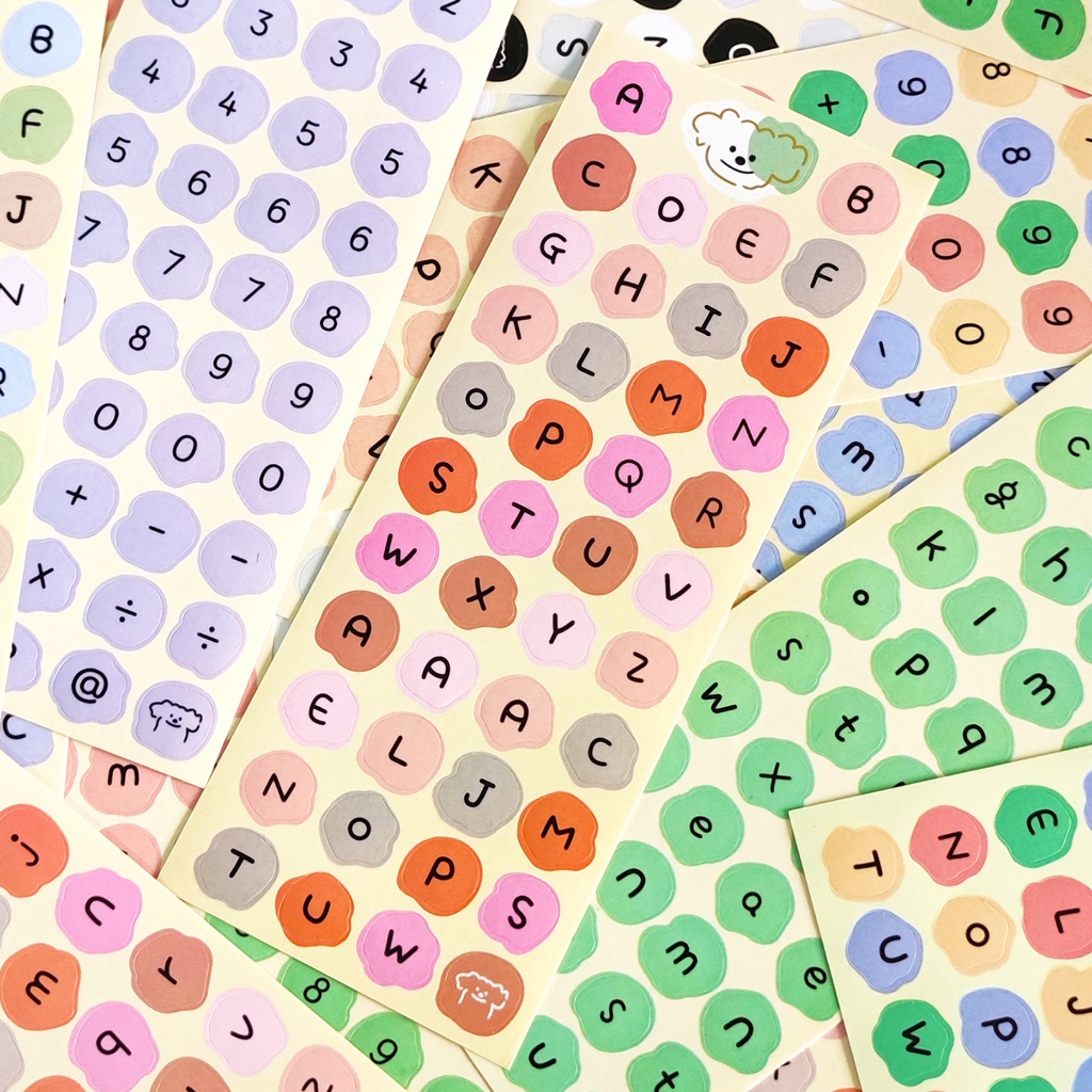 Jual Sticker Cute Alphabet | Sticker Decor DIY Planner | Stiker Dekor ...