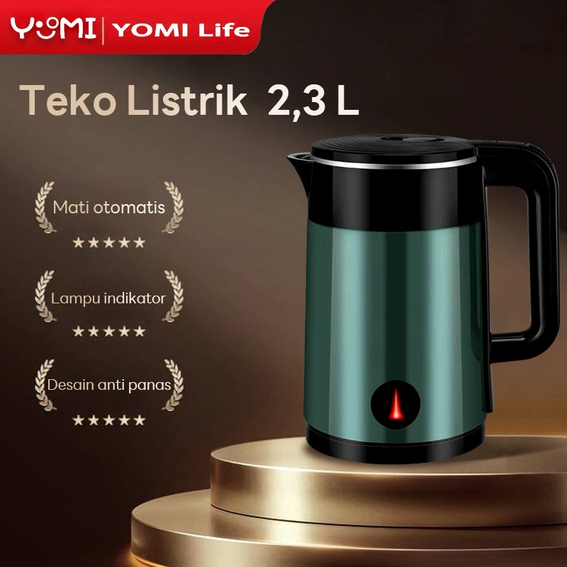 Jual Ketel Air Panas Kettle Listrik 2.3L Stainless Steel Food Grade ...