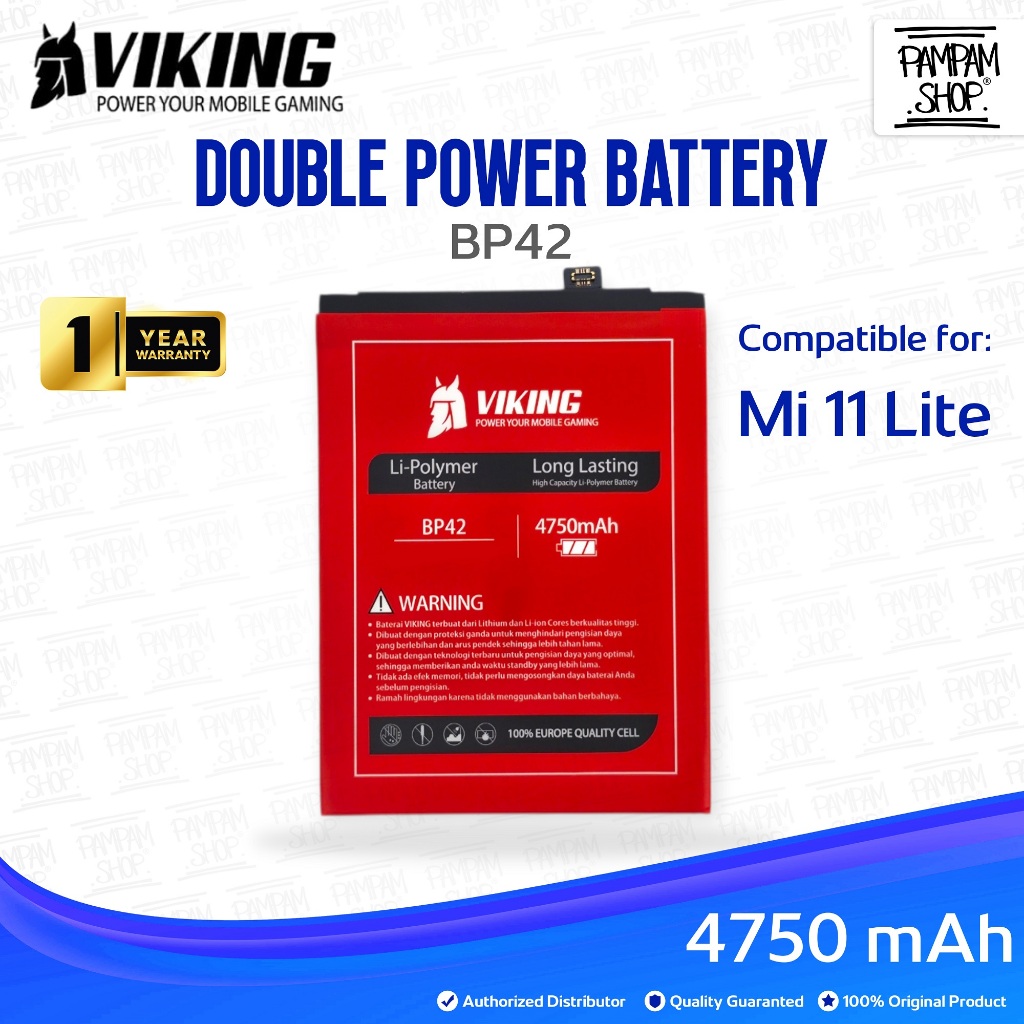Jual VIKING Baterai Double Power XiaoMi Mi 11 Lite BP42 Mi11 Lite Batre ...