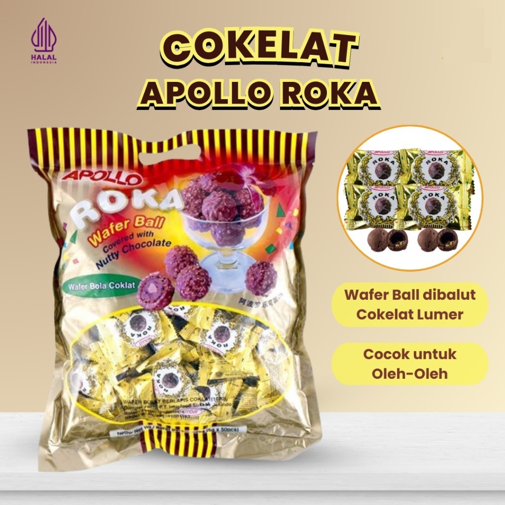 Jual Roka Apollo Wafer Ball Coklat Isi Original Coklat Dubai Oleh Oleh ...