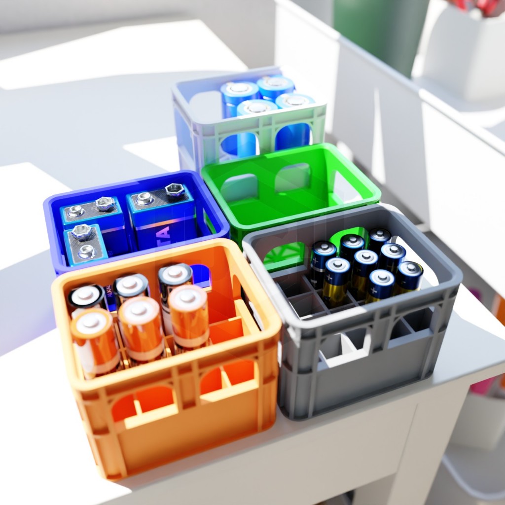Jual Box Organizer Baterai Modular – 3D Print, Desain Kompak, Kuat, dan ...