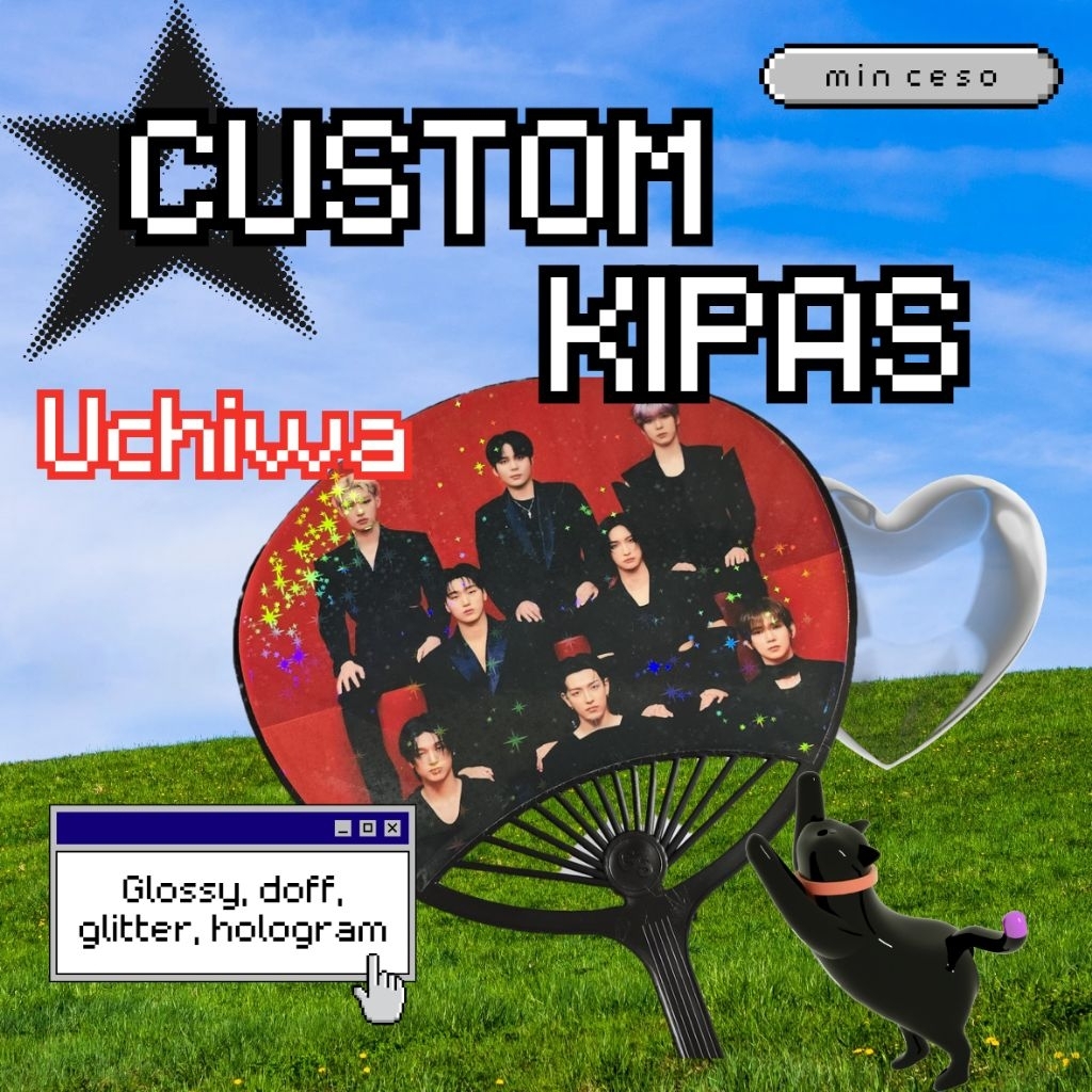 Jual [SATUAN] CUSTOM KIPAS KERANG UCHIWA BULAT HANDFAN CUSTOME UNTUK ...