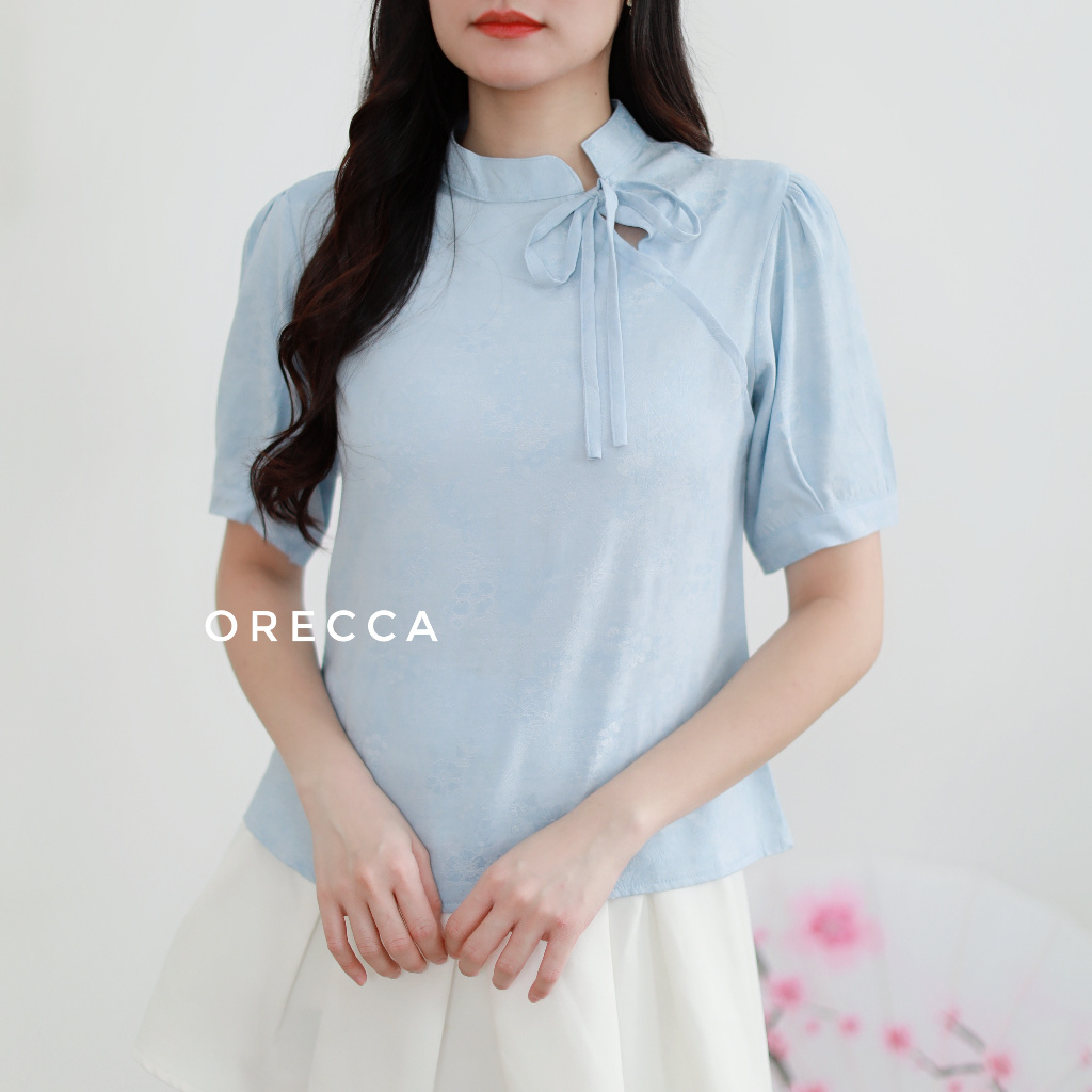 Jual ORECCA - Zheni Atasan Bunga Wanita Lengan Pendek Imlek CNY ...