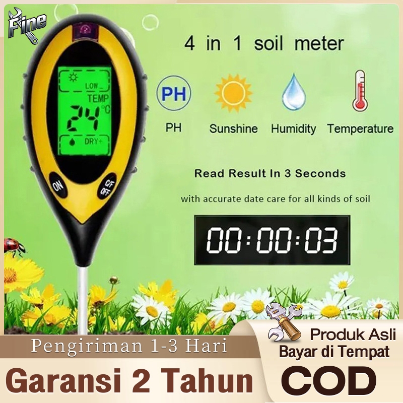 Jual Penguji Tanah 4-in-1 Detektor Tanah Pengukur Kelembaban Tanah ...