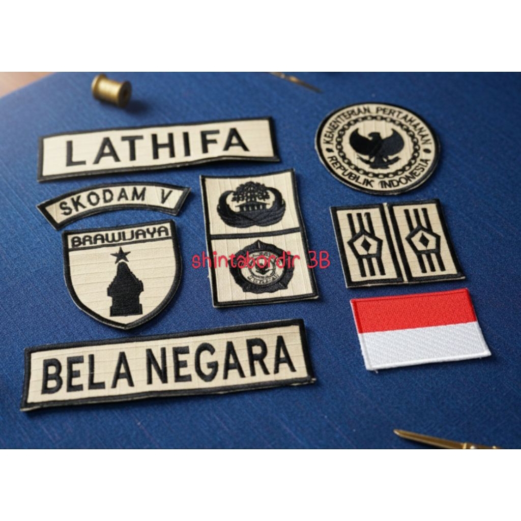 Jual Patch Bordir Atribut Kemhan Biasa/PDL kemhan/Bela Negara/Atribut ...