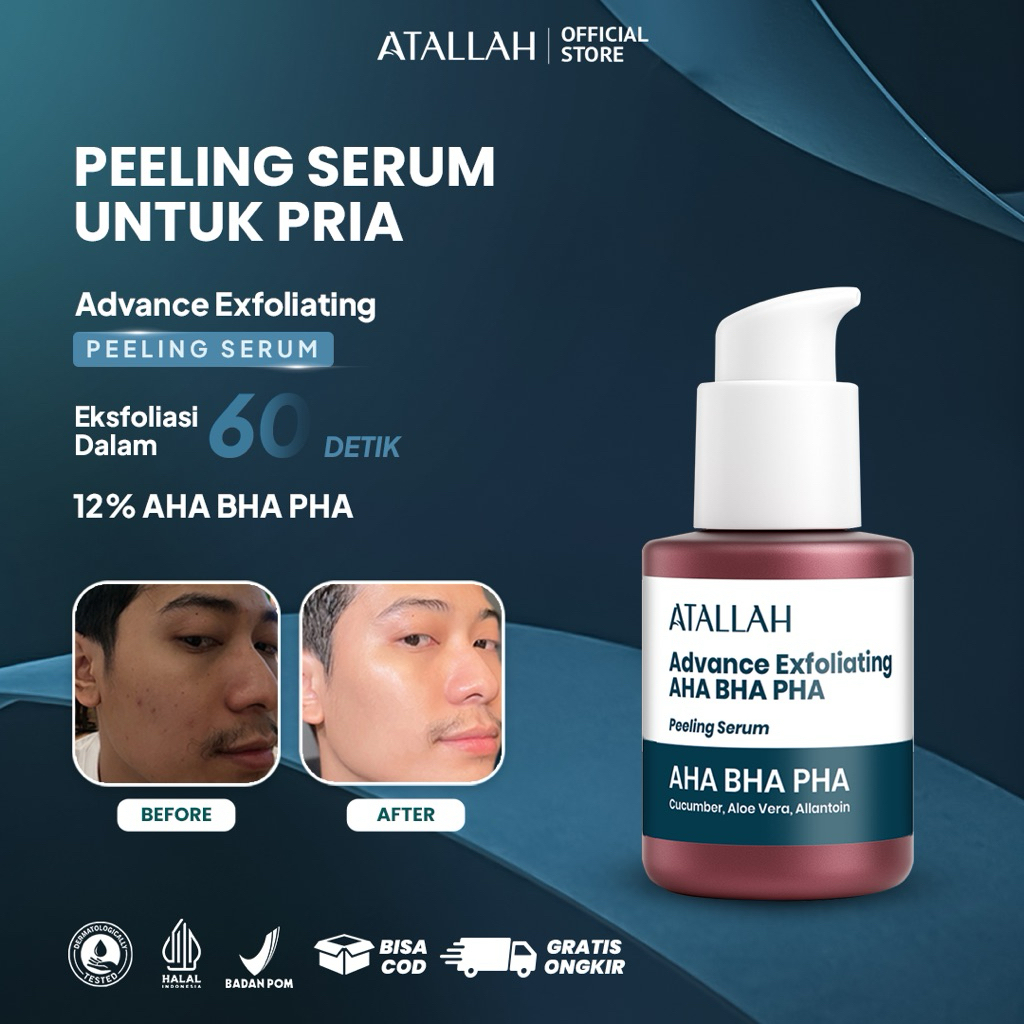 Jual ATALLAH Advance Exfoliating AHA BHA PHA Peeling Serum For Man ...