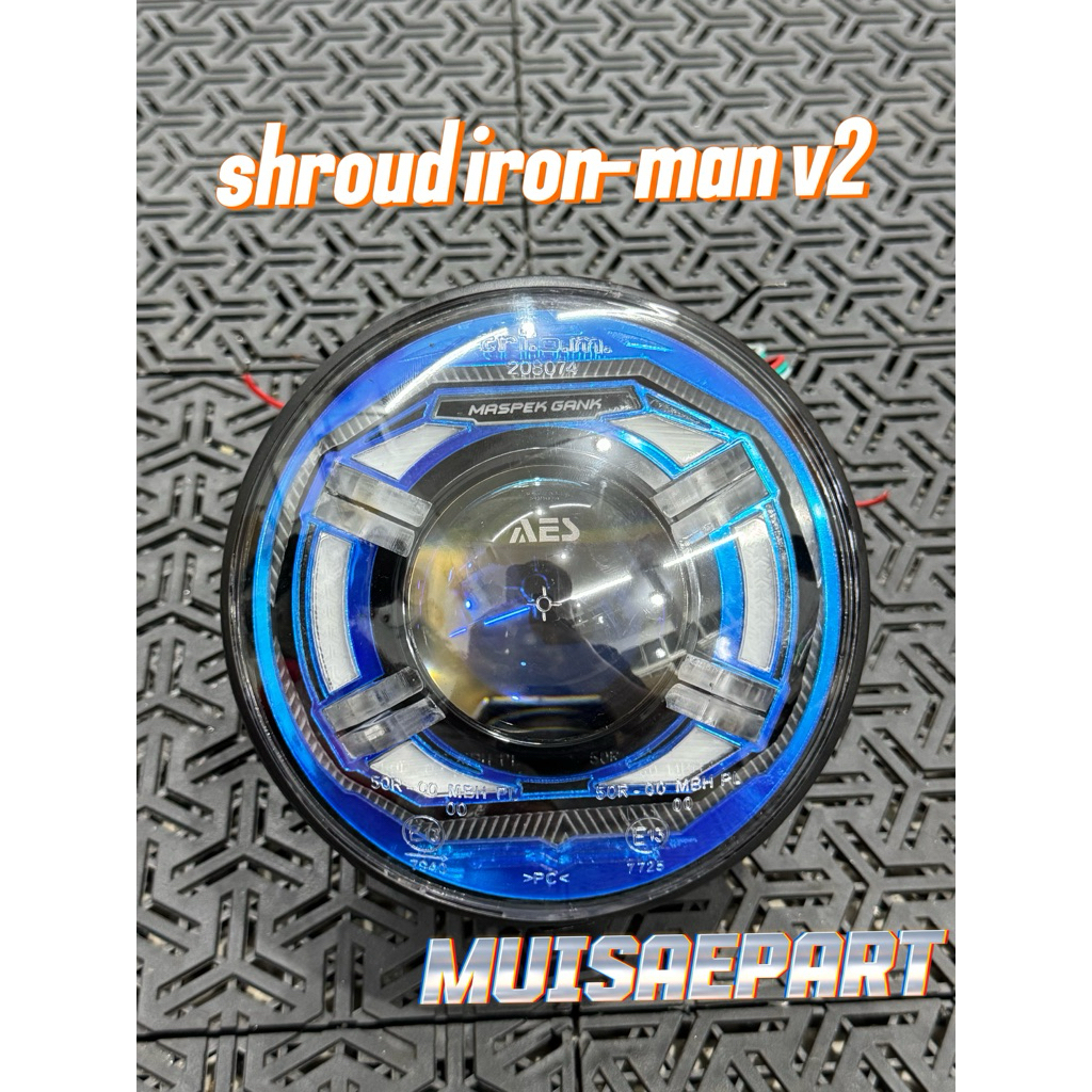 Jual LAMPU DEPAN CB NEW MODEL BILED AES SHROUND IRON-MAN FULL RGB ...