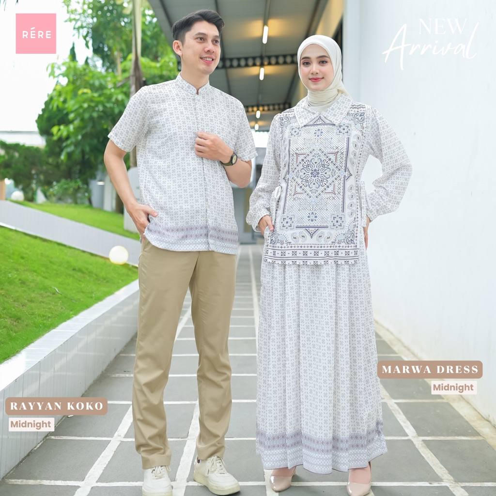 Jual Rereyshop — MARWA DRESS Sarimbit Ramadhan Keluarga Gamis Couple ...