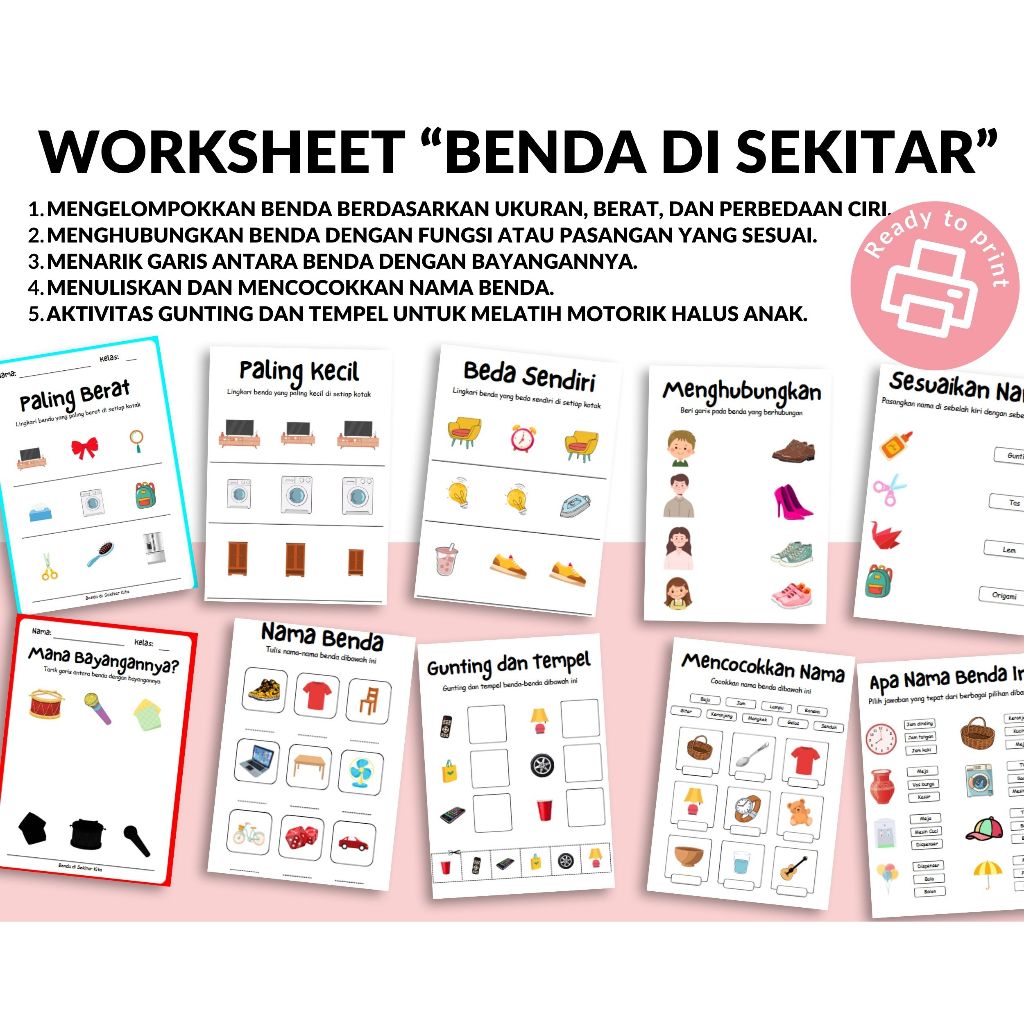 Jual Worksheet Anak Seri Berhitung | Printable PDF | Lembar Kerja PAUD ...
