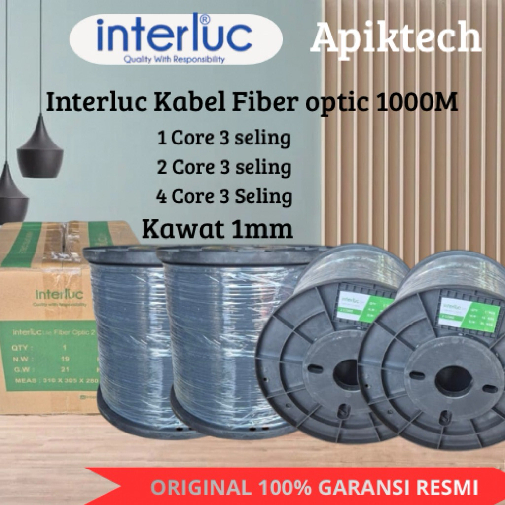 Jual INTERLUC KABEL FIBER OPTIC FO 1 CORE/2CORE/4CORE 3 SELING INTERLUC ...