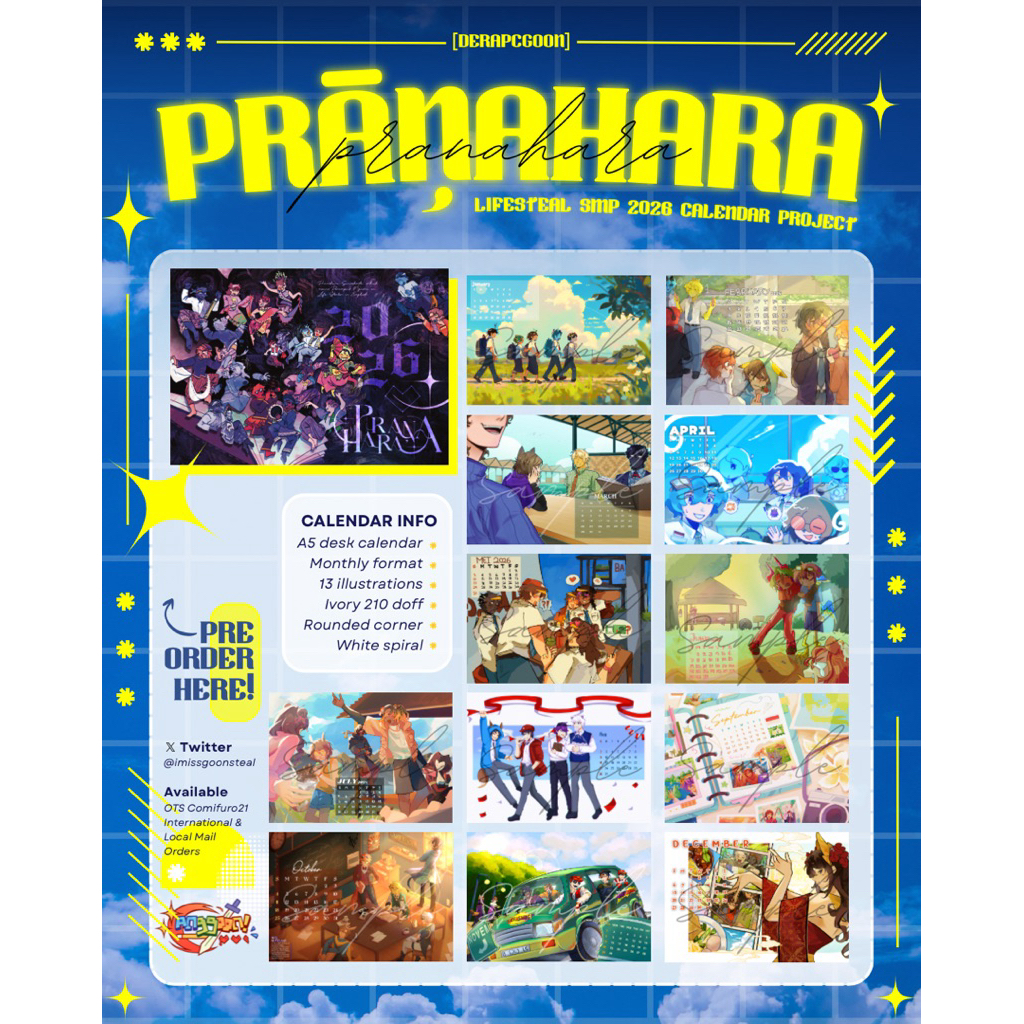 Jual MCYT || LIFESTEAL SMP 2026 Calendar PRANAHARA PROJECT by ...