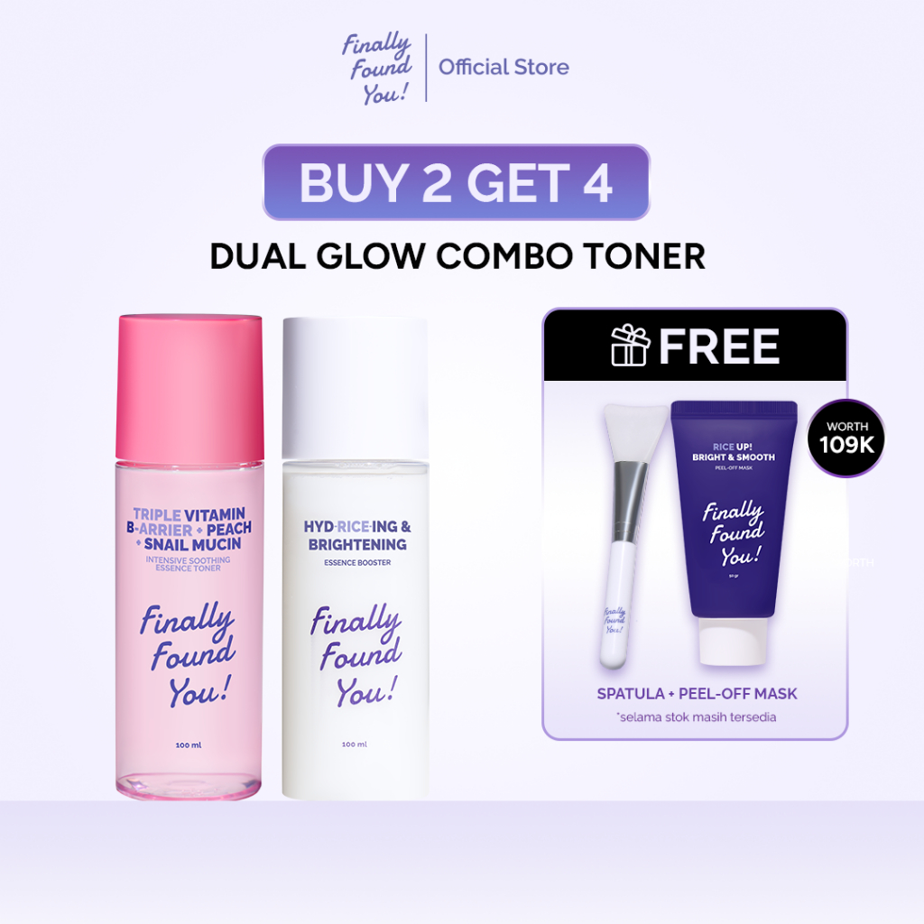 Jual [BUY 2 GET 4] Finally Found You! Dual Glow Combo Toner Free Peel ...