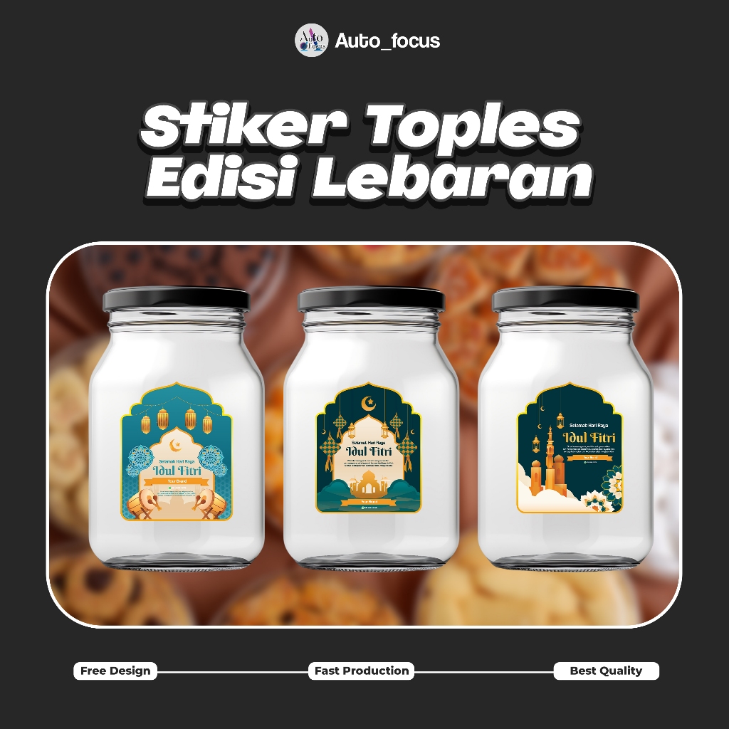 Jual STIKER TOPLES LEBARAN KUE KERING IDUL FITRI / COOKIES NASTAR NATAL ...