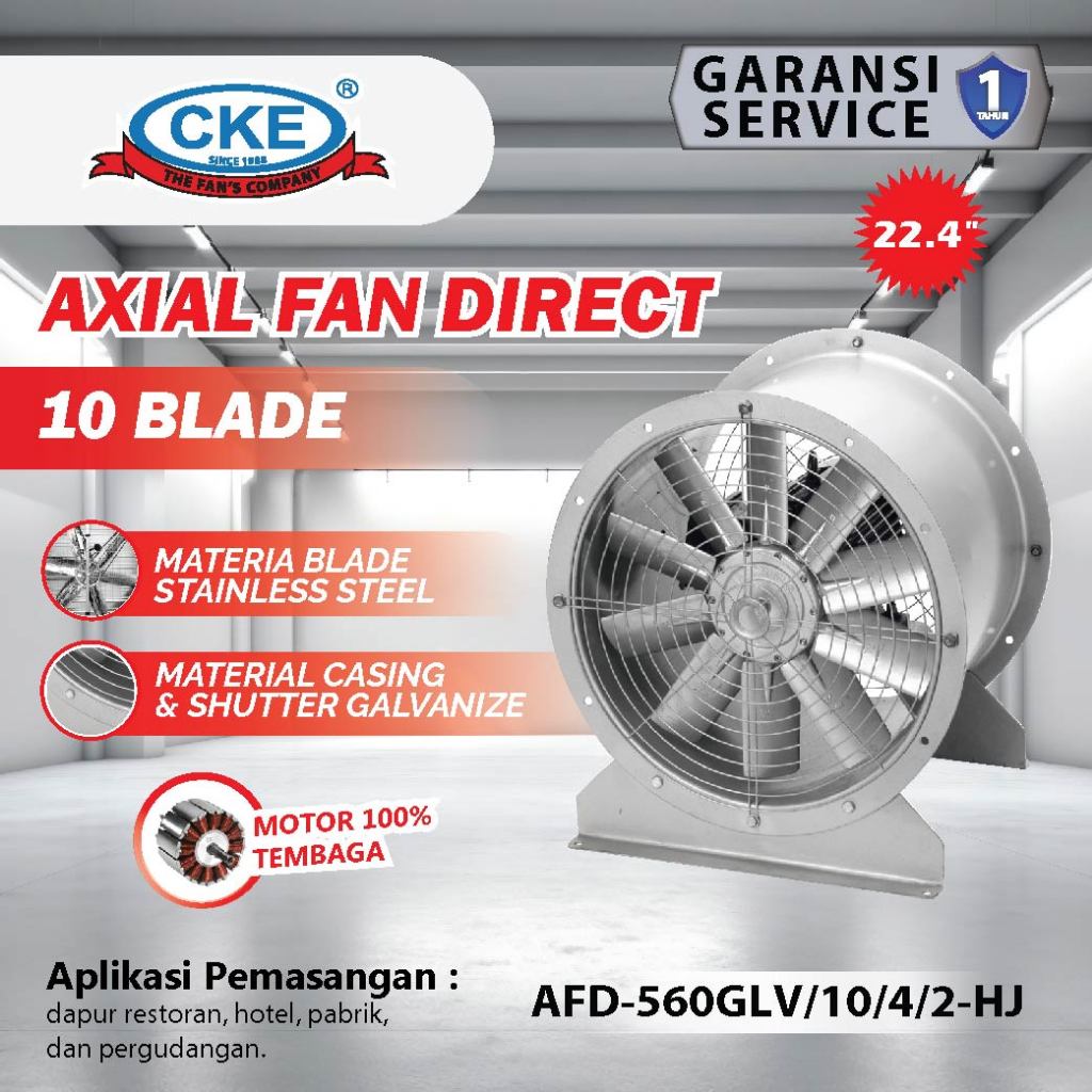 Jual CKE Axial Fan 22.4 Inch Blower Ventilasi Gedung Industri Daya ...