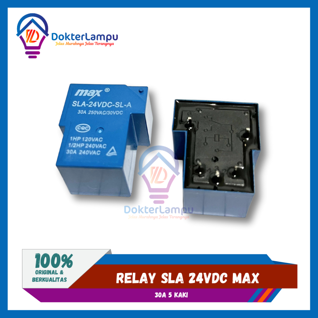 Jual MAX Relay Kodok 5 Pin Kaki 12V / 24V 30A Asli | Shopee Indonesia