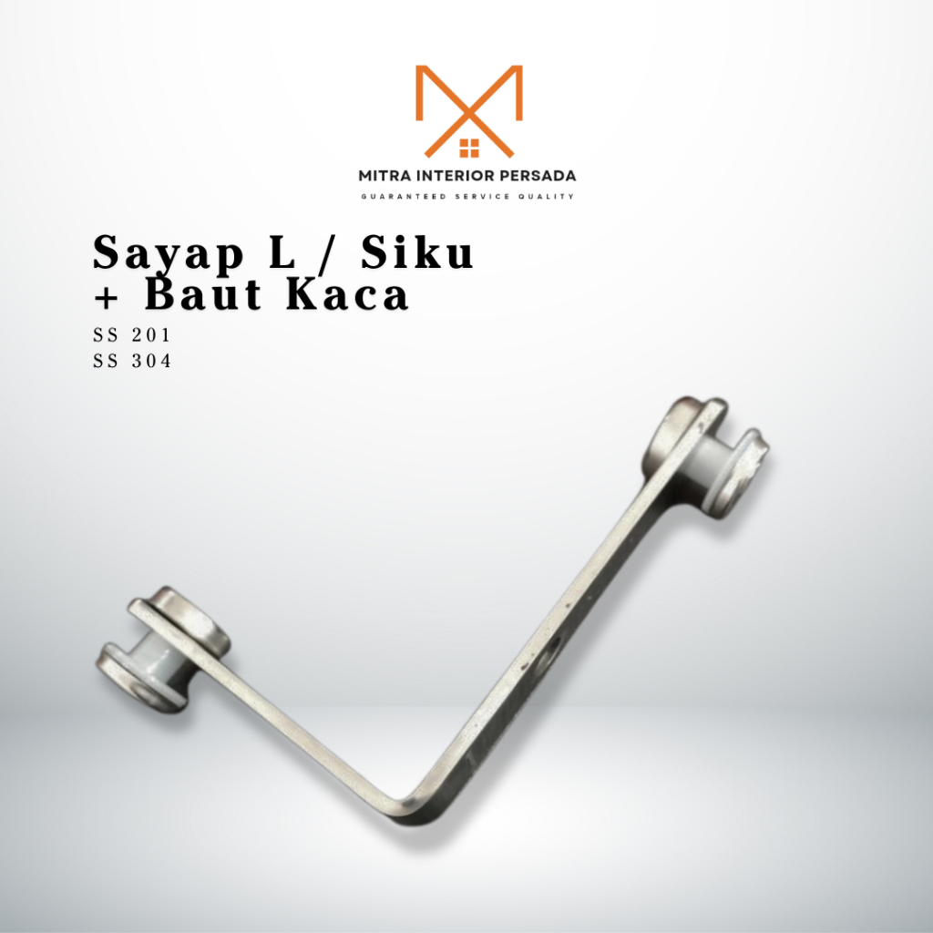 Jual Kupingan plat sudut / Sayap L / penjepit kaca L Stainless steel ...