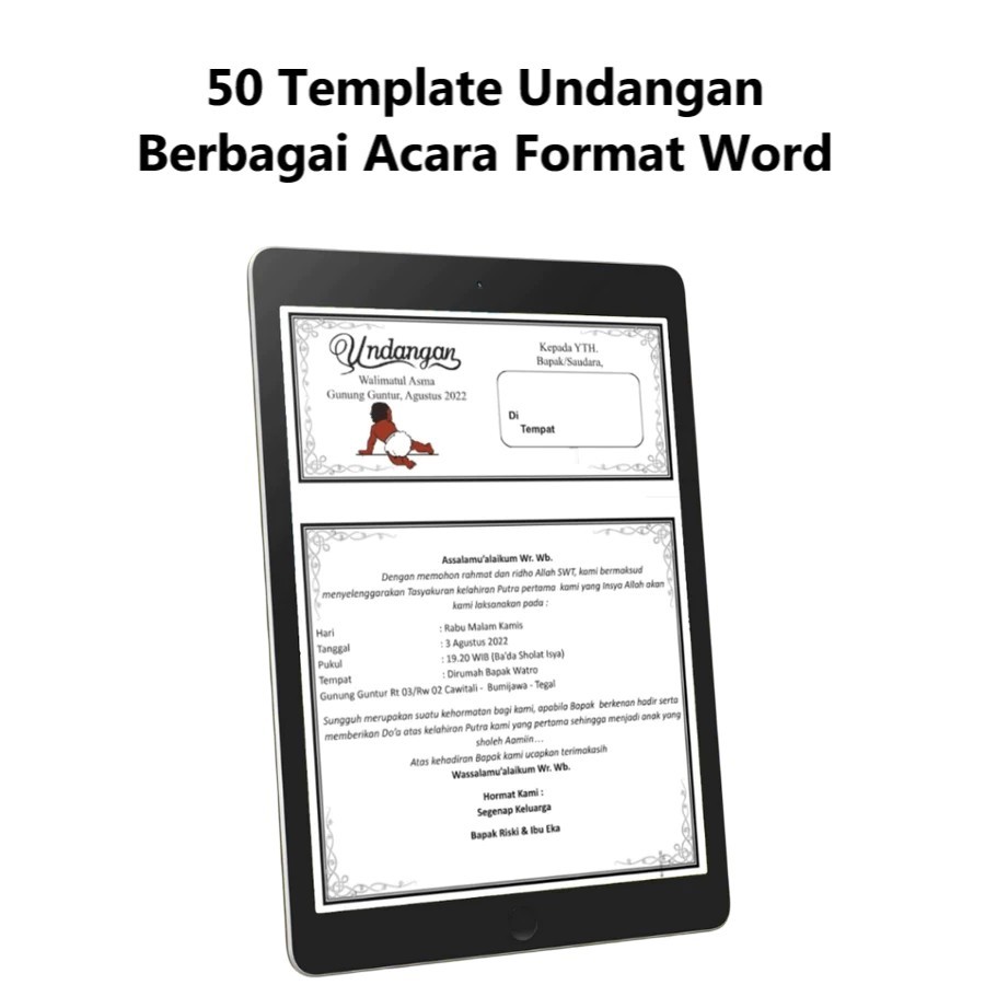 Jual 50 Template Undangan Berbagai Acara Format Word | Shopee Indonesia