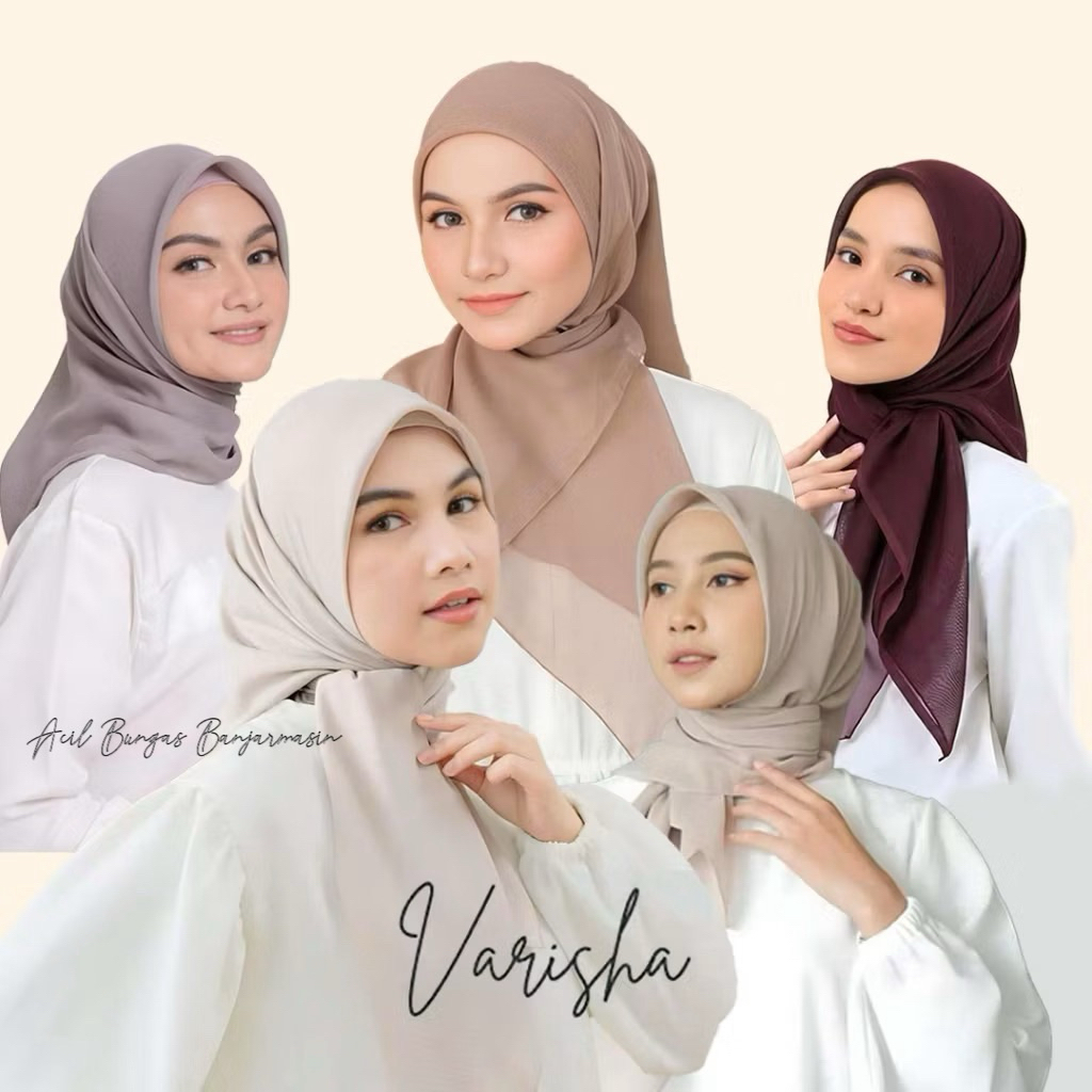 Jual Varisha Paris Polos Jadul Hijab Kerudung Varisha Segiempat ...
