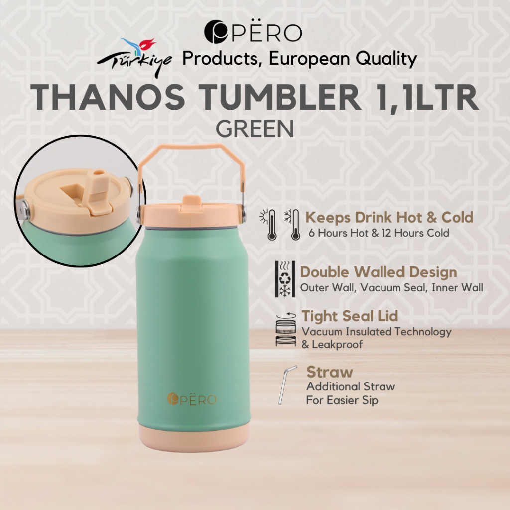 Jual Pero Thanos Tumbler Stainless Steel Jumbo With Handle 1 Liter ...