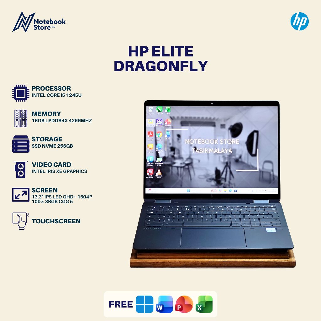 Jual HP Elite Dragonfly Core i5 1245U Gen 12 16GB/256GB 13 inch QHD+ ...