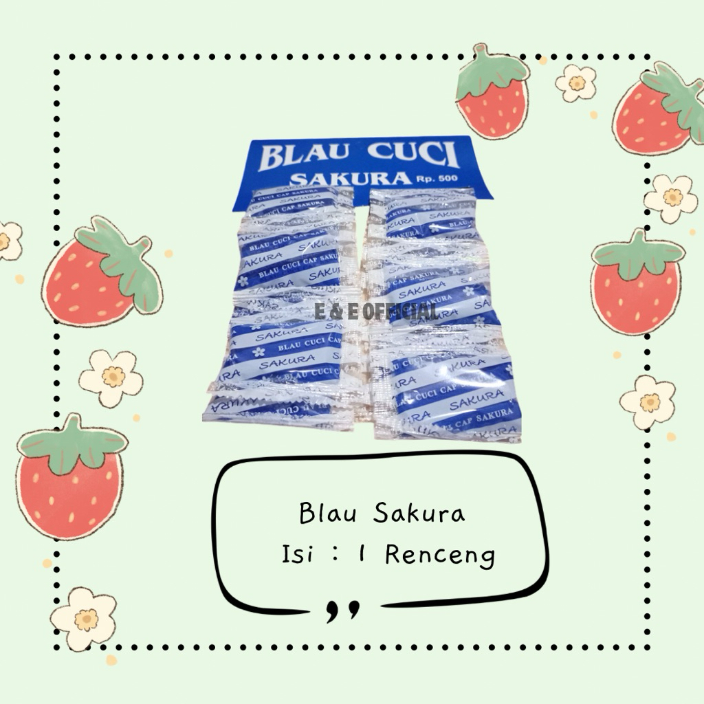 Jual ECER BLAU SAKURA / BLAU CUCI SAKURA / BLAU CUCI BAJU / BLAO CUCI ...