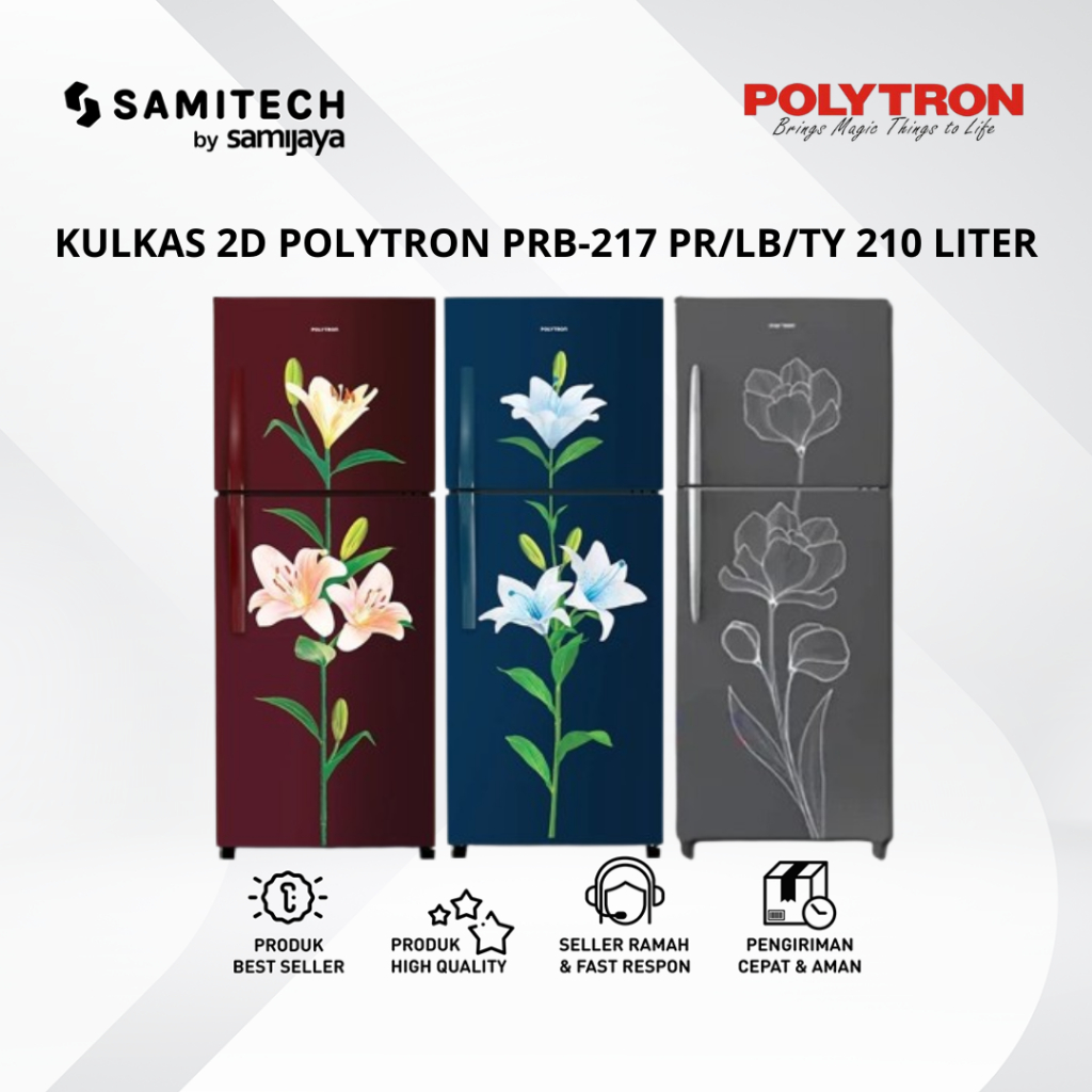 Jual KULKAS 2 PINTU POLYTRON PRB-217 PR/LB/TY - PRB 217 PR/LB/TY 210 ...