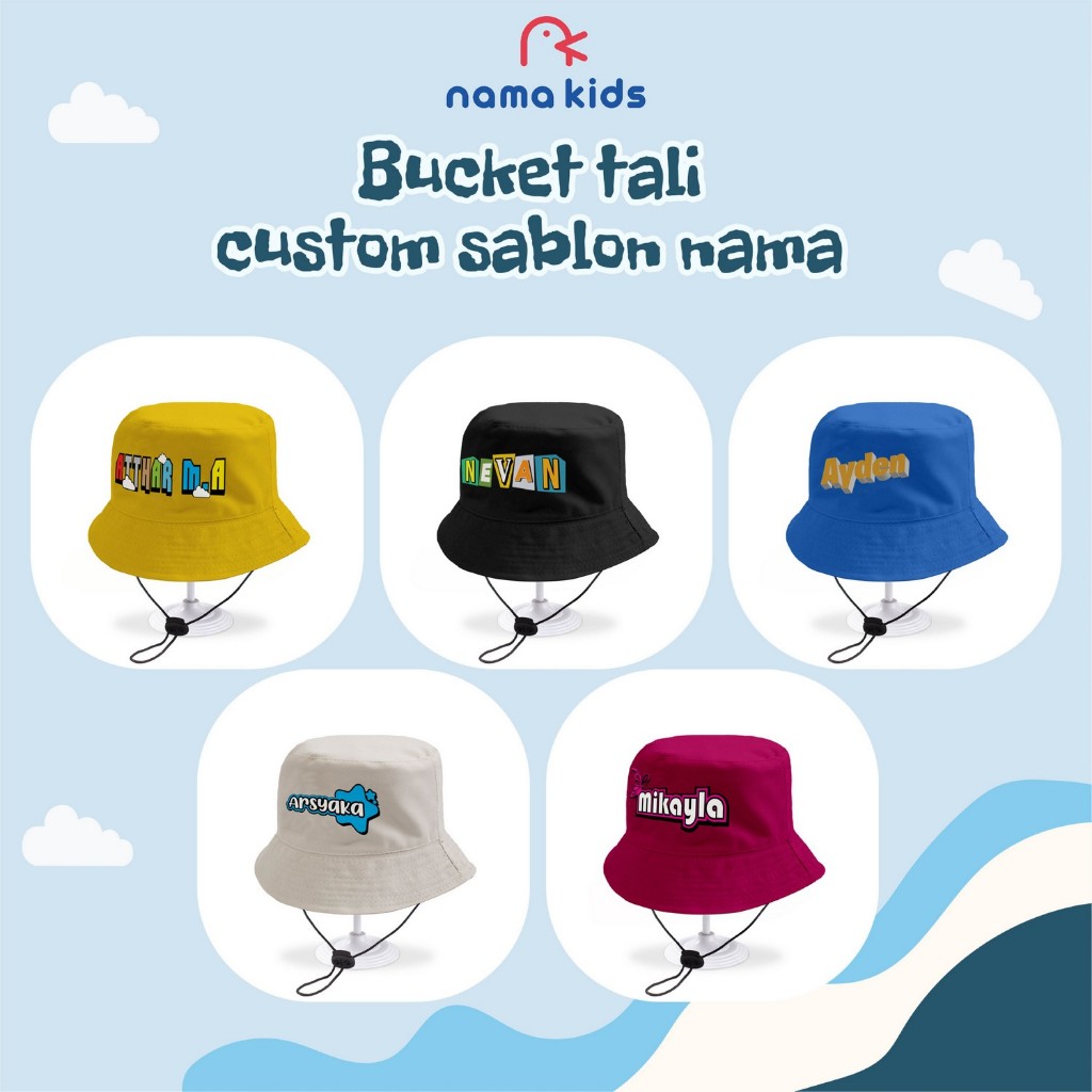 Jual TOPI BUCKET SABLON NAMA ANAK TOPI BUCKET CUSTOME SABLON NAMA ANAK ...