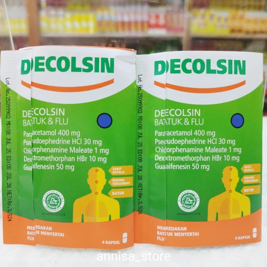 Jual Decolsin 4 Kapsul - Obat Batuk Flu dan Demam dengan Paracetamol ...