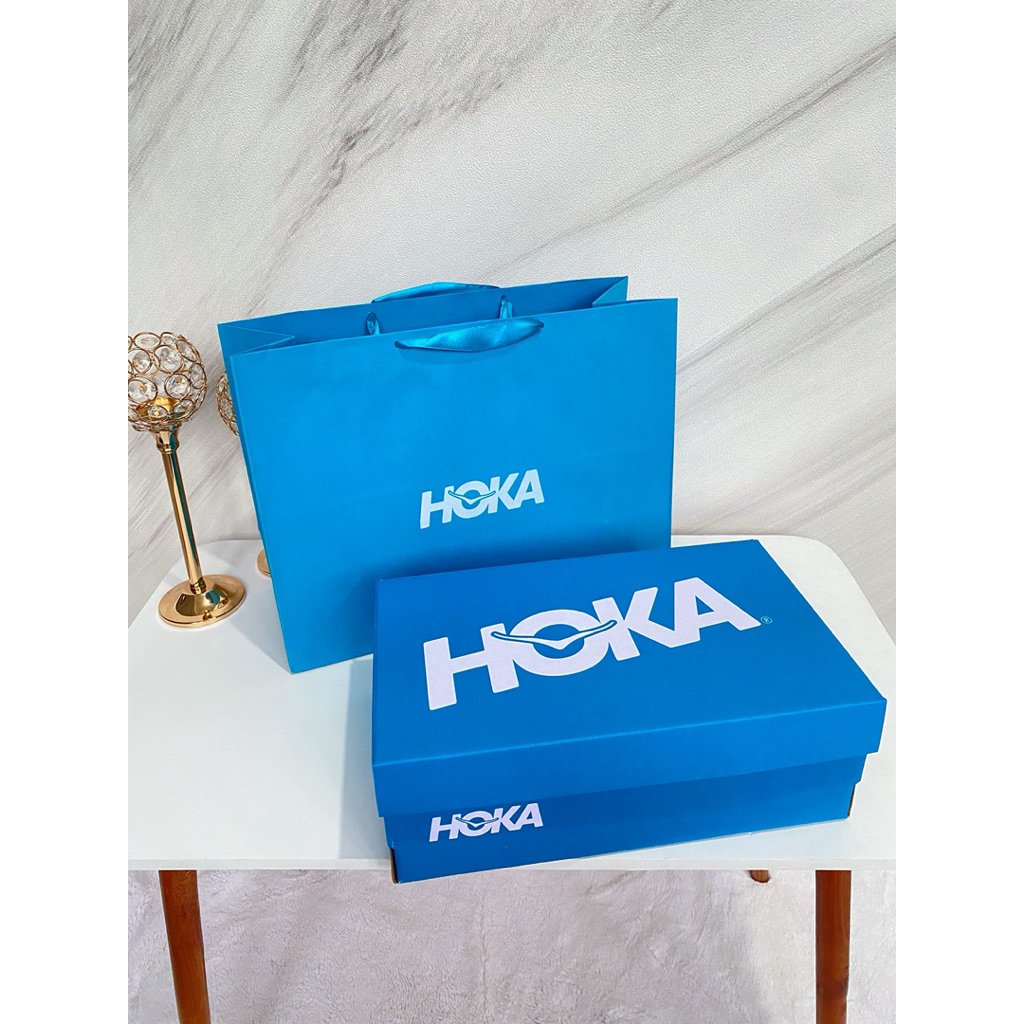 Jual Paper Bag & Box Sepatu Hoka One One Premium - Dus Sepatu HOKA Biru ...