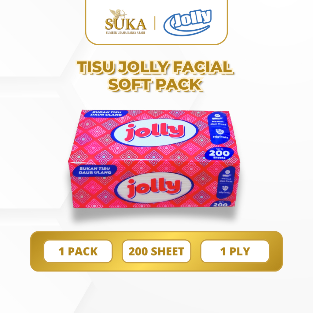Jual Tisu Tissue JOLLY 200 sheet 2ply facial tissue Tisu wajah | Shopee ...