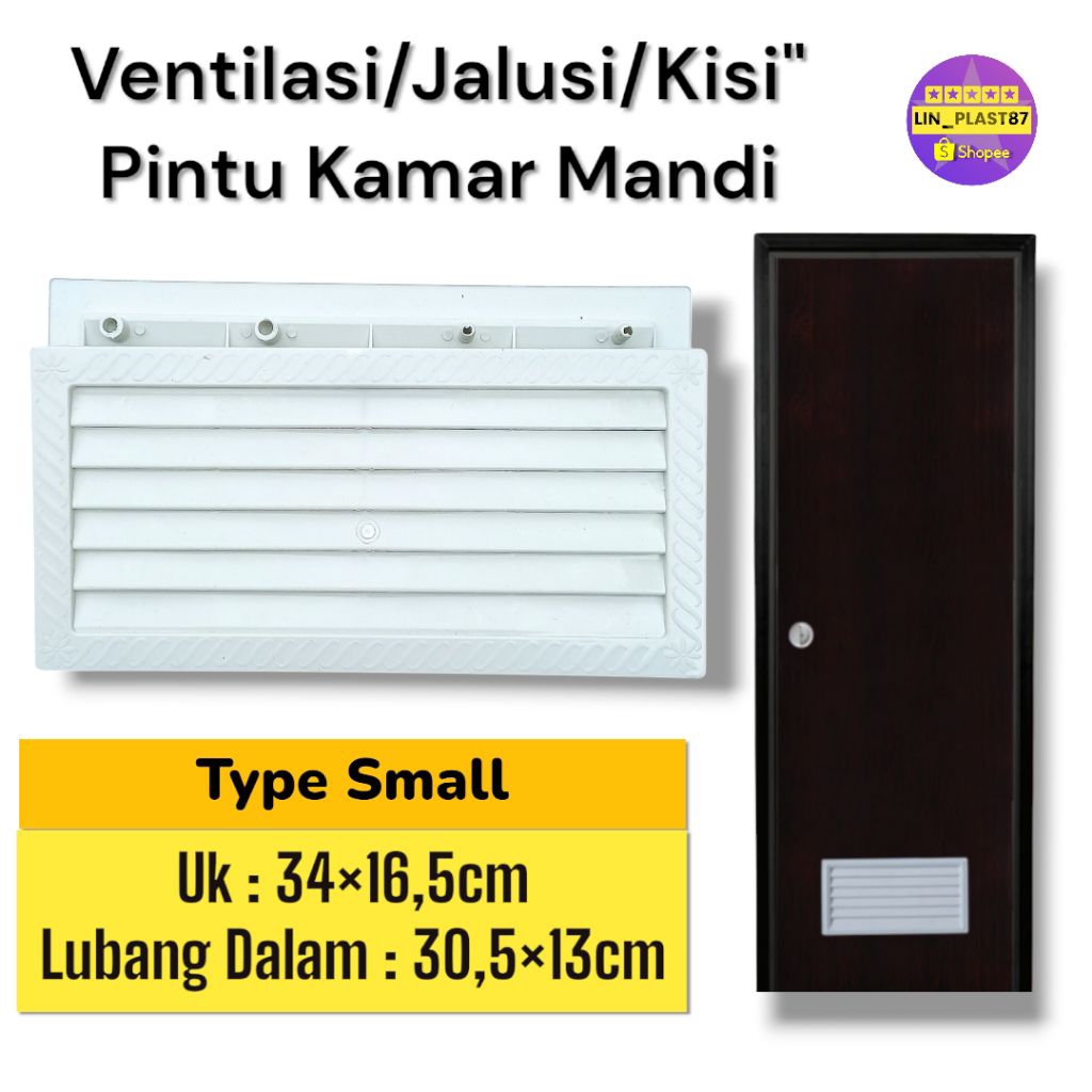 Jual JALUSI PVC PLASTIK | VENTILASI UDARA PINTU KAMAR MANDI | TOILET ...