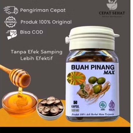 Jual Kapsul Buah Pinang MAX Isi 50 kapsul Original Herbal | Shopee ...