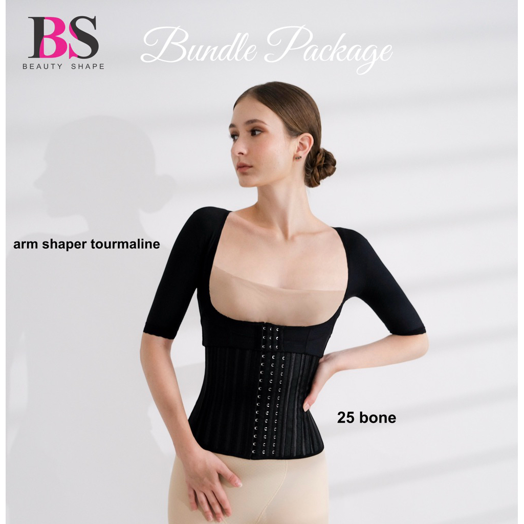 Jual Beauty Shape - Paket 25 Bones Waist Trainer + Slimming Arm Shaper ...