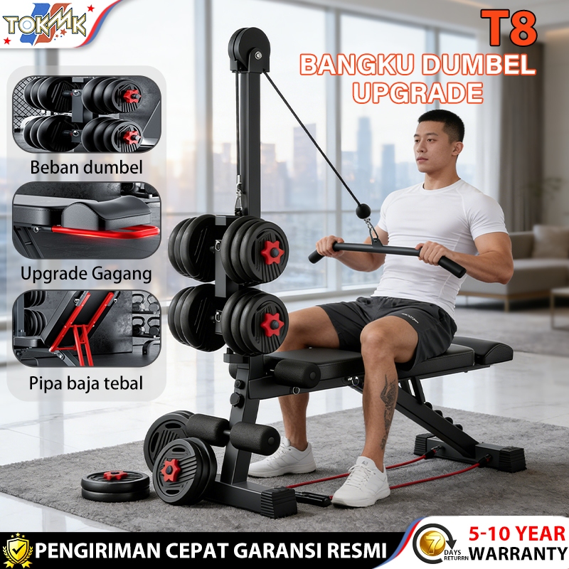 Jual TOK MK T8 Sit Up/Bangku Dumbbell/ Home Gym/High Pull Down/Dumbbell ...