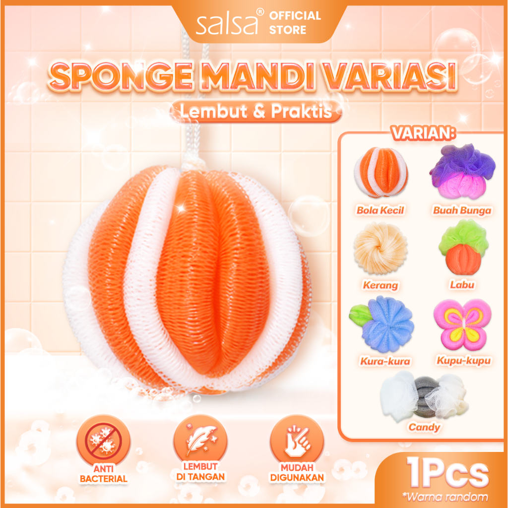 Jual SALSA Sponge Mandi Variasi – Spons Mandi Jaring Penghasil Busa ...