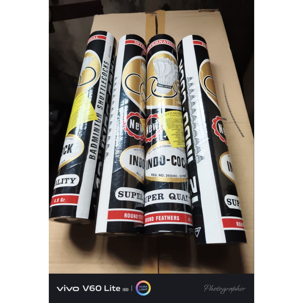 Jual Shuttle Cock Badminton Indocock Hitam Original | Shopee Indonesia