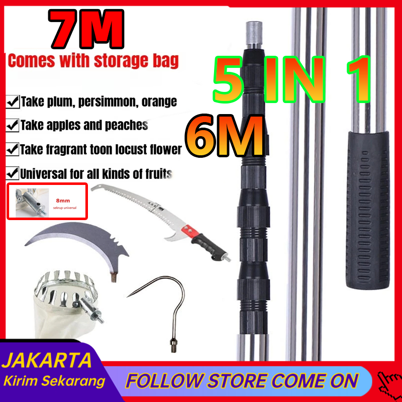 Jual 6M Tongkat Panjang 6 IN 1 Untuk Petik Buah metal fruit picker ...