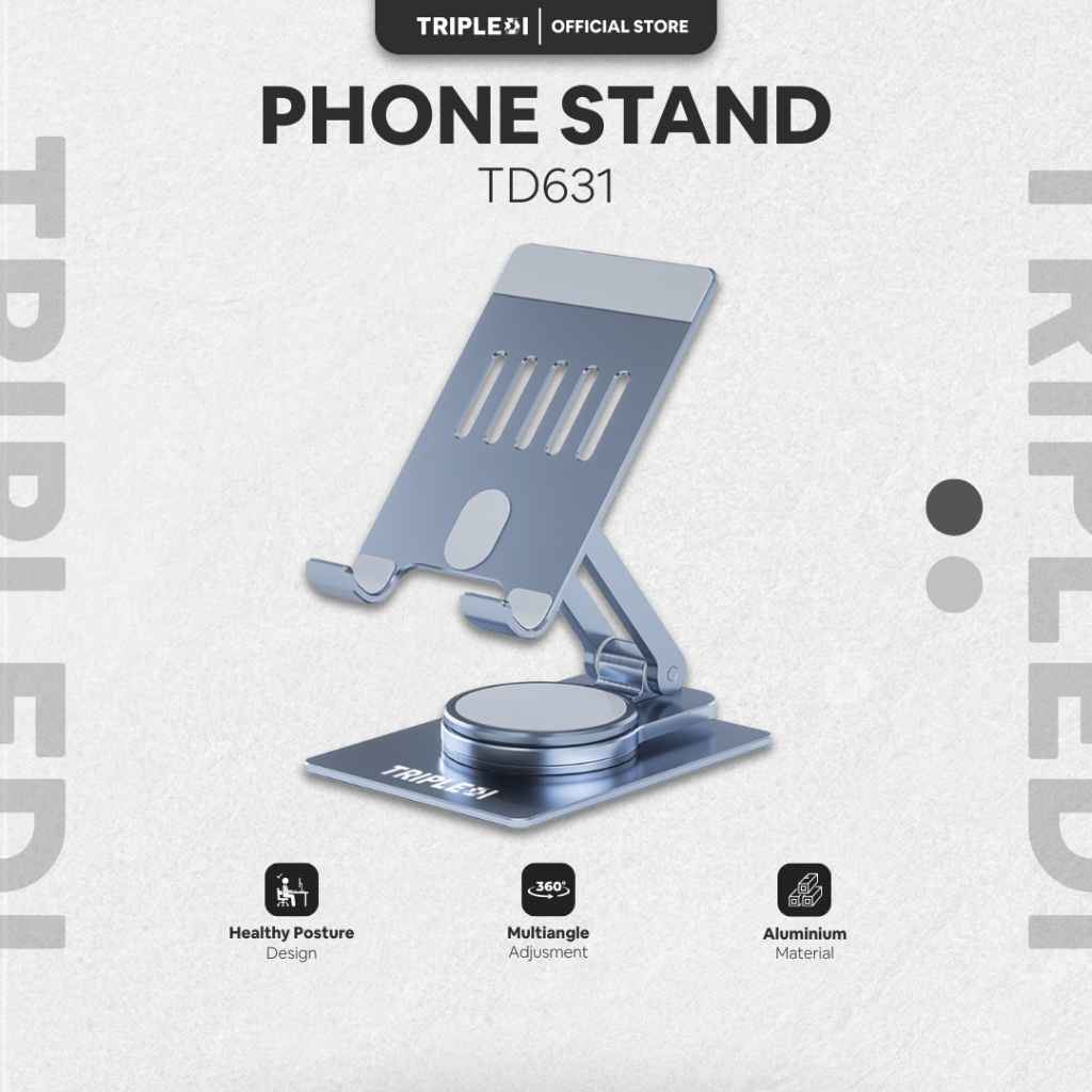 Jual TRIPLEDI Stand HP Aluminium TD631 Phone Holder Meja Standing ...