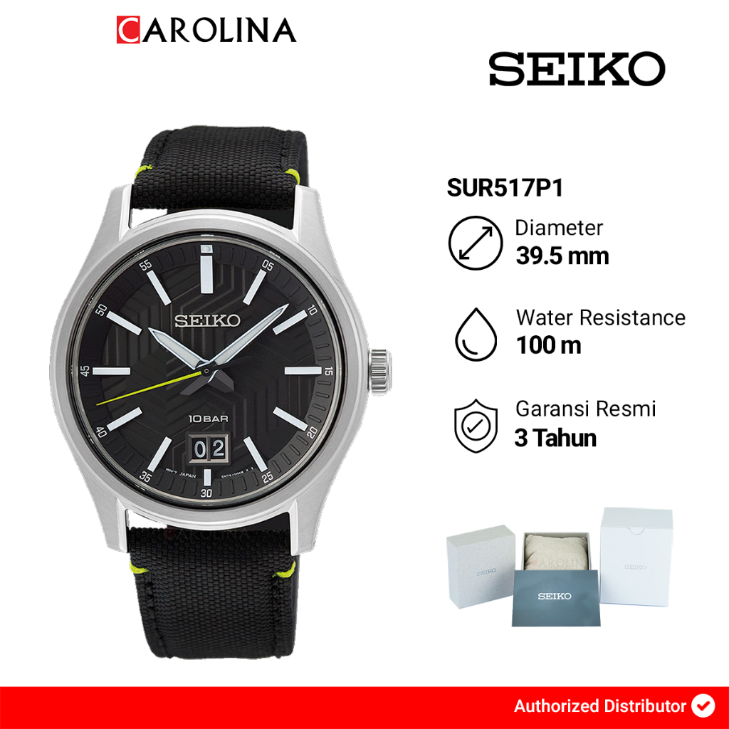 Jual Jam Tangan Pria Seiko Classic SUR517P1 Discover More Black Dial ...