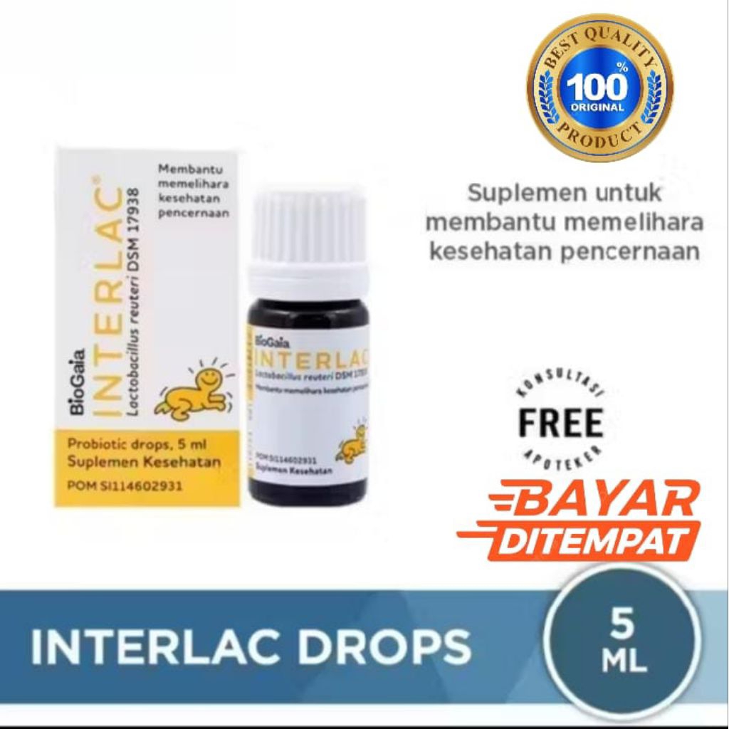 Jual Interlac Drops 5 Ml Probiotik Untuk Bayi | Shopee Indonesia