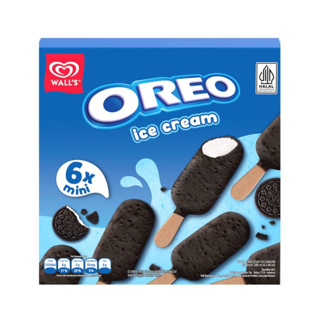 Jual Walls Ice Cream Mini Oreo Box 6x48ml | Shopee Indonesia