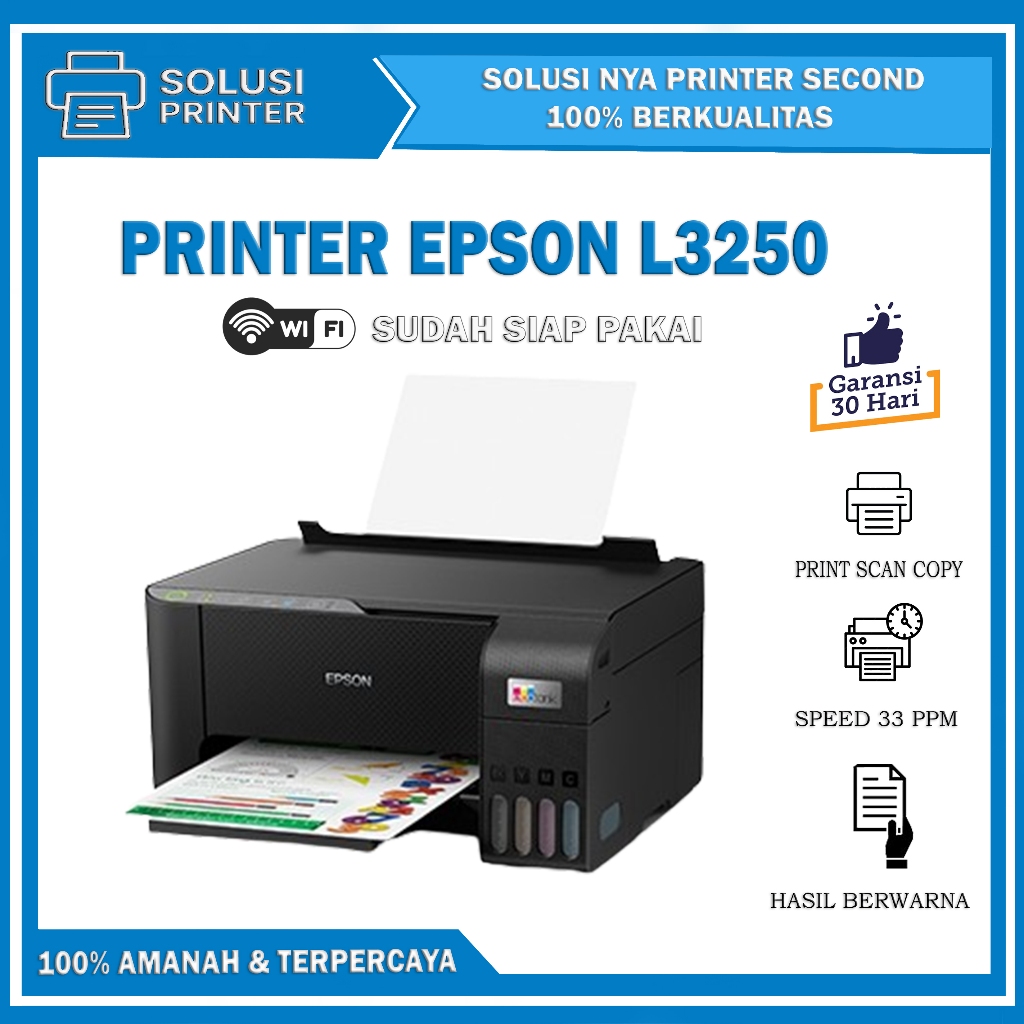 Jual Printer Epson L3250 wifi print scan copy second Murah bergaransi ...