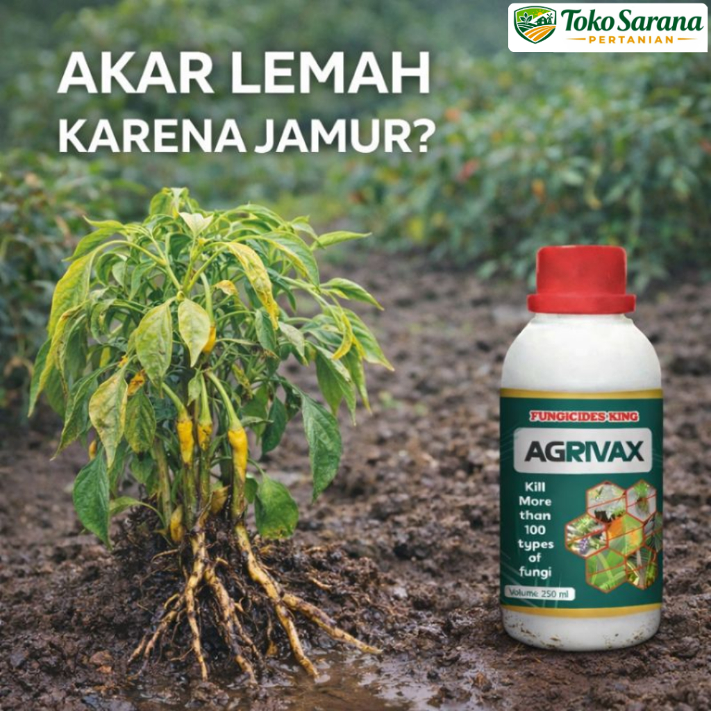 Jual Fungisida AGRIVAX 250ml – Atasi Jamur Tanah & Busuk Akar, Akar ...