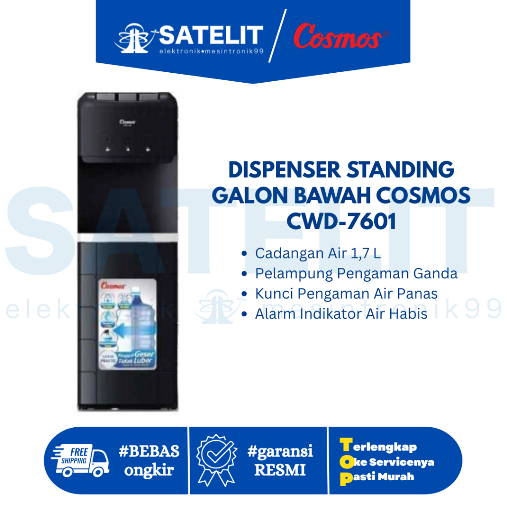 Jual COSMOS Dispenser Standing Galon Bawah CWD-7601 | Panas & Dingin ...