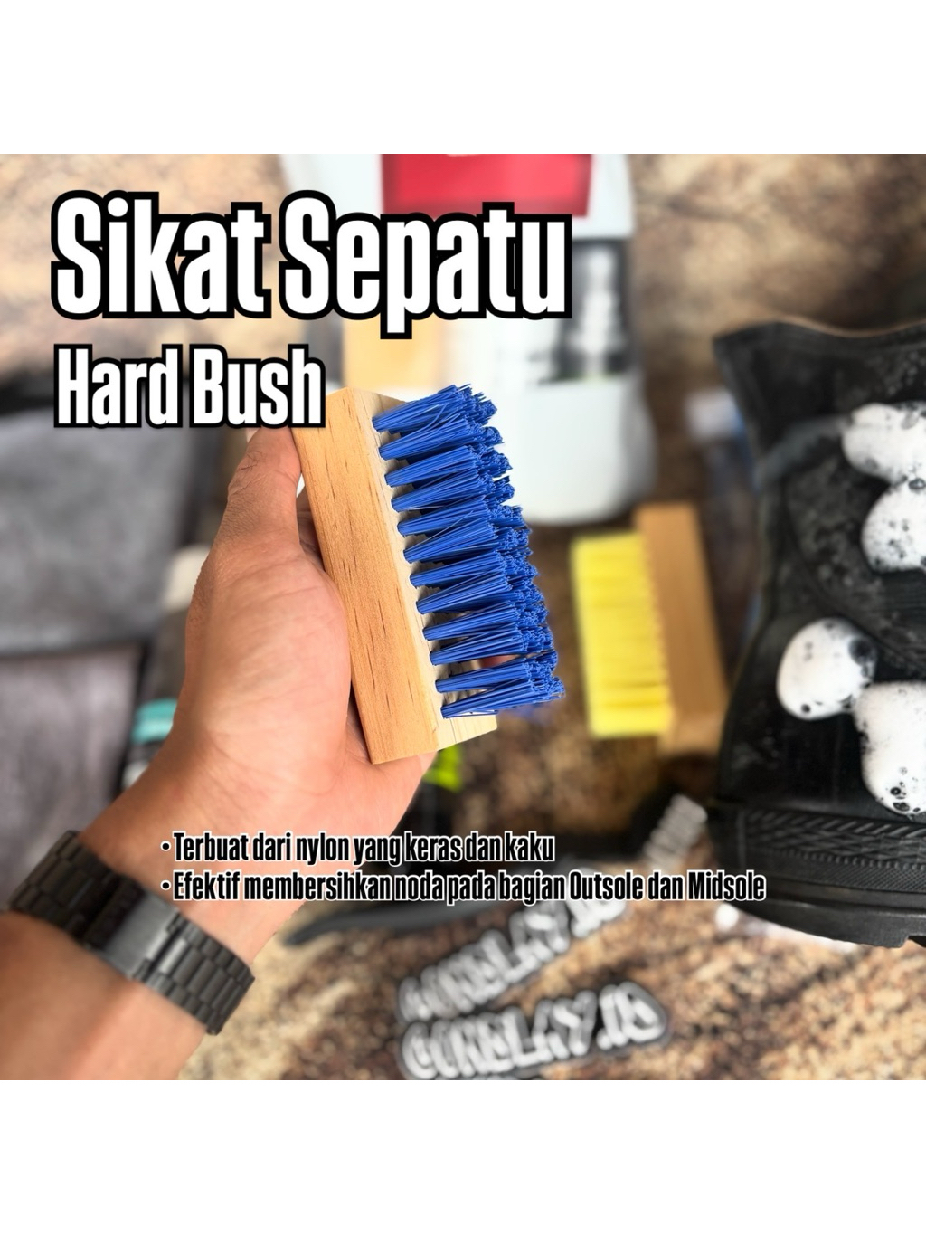 Jual Sikat Sepatu HARD BURSH / Sikat Nylon Kaku ( Outsole dan Midsole ...