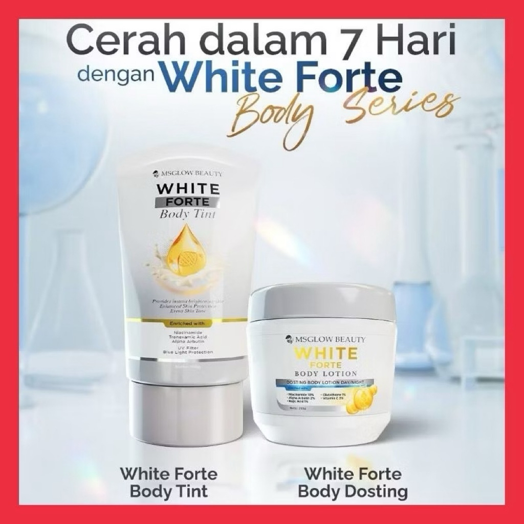 Jual WHITE FORTE DOSTING BODY LOTION DAN BODY TINT MSGLOW | Shopee ...